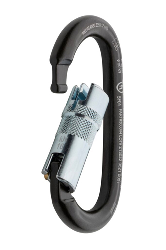 Sapsis Rigging Inc.: 3-Stage Steel Quick-Lok Carabiner - Black/Silver